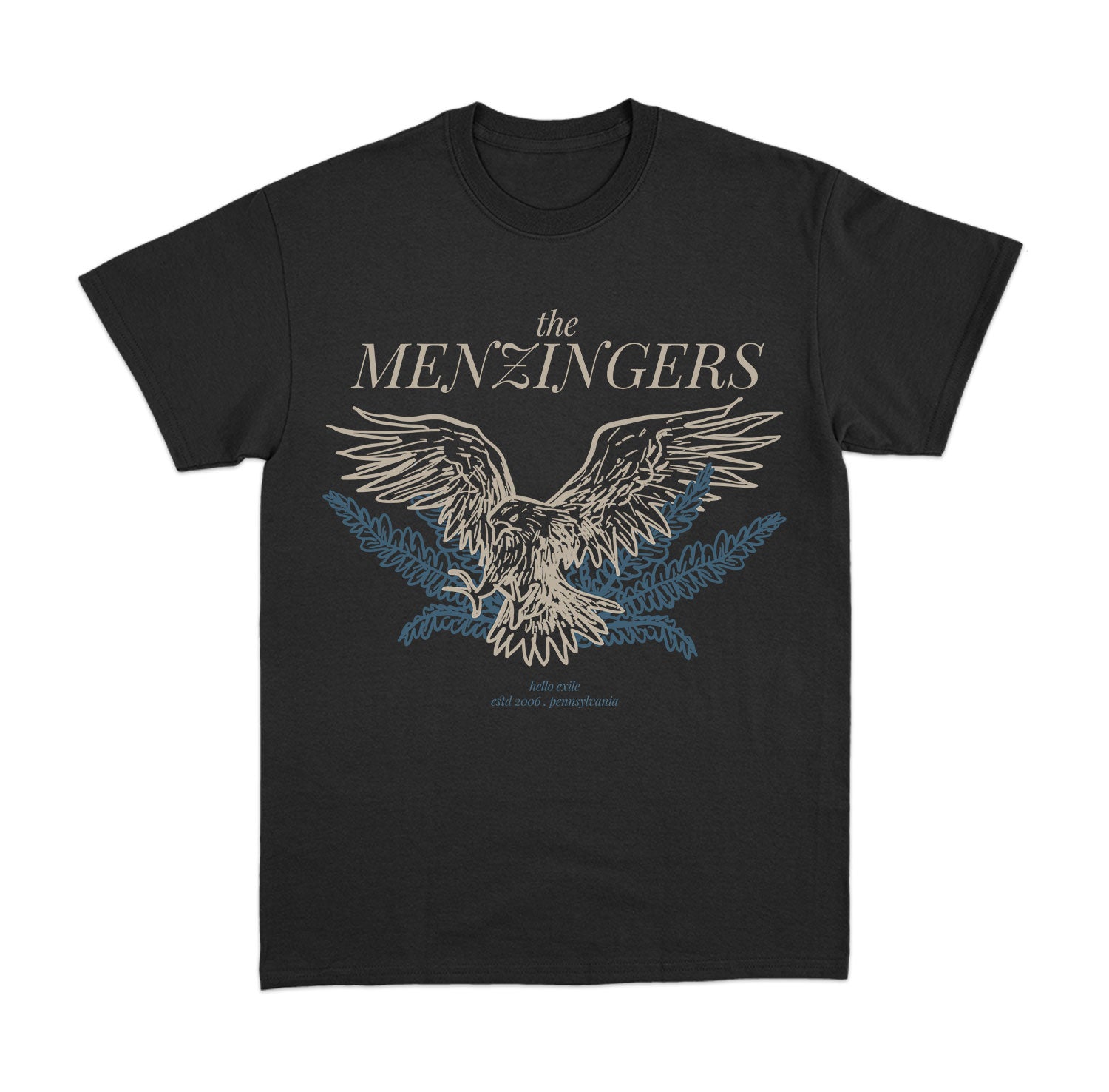 Hello Exile Eagle Black T-Shirt – The Menzingers EU Store